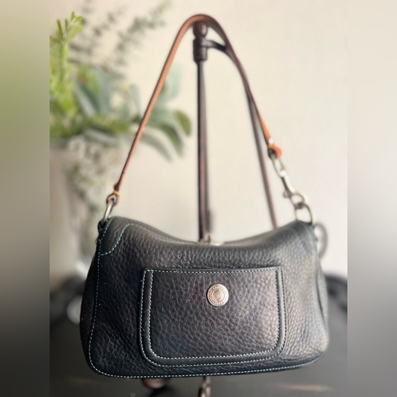 Coach | Bags | Coach Black Pebbled Leather Shoulder Bag | Poshmark